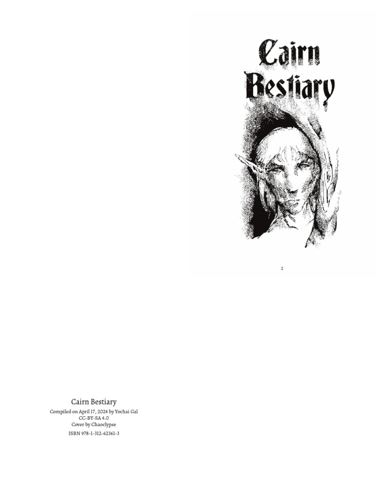 Cairn Bestiary A5 Booklet | PDF | Vampires