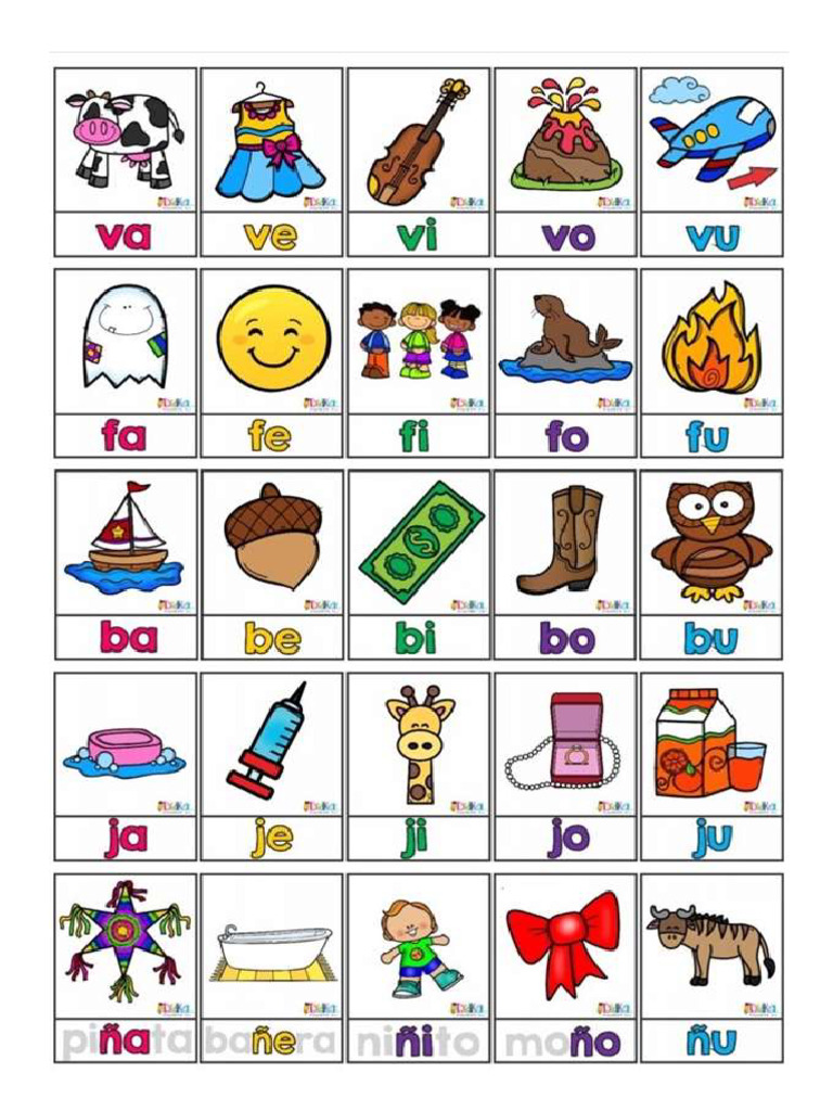 Loteria de Silabas 2 | PDF