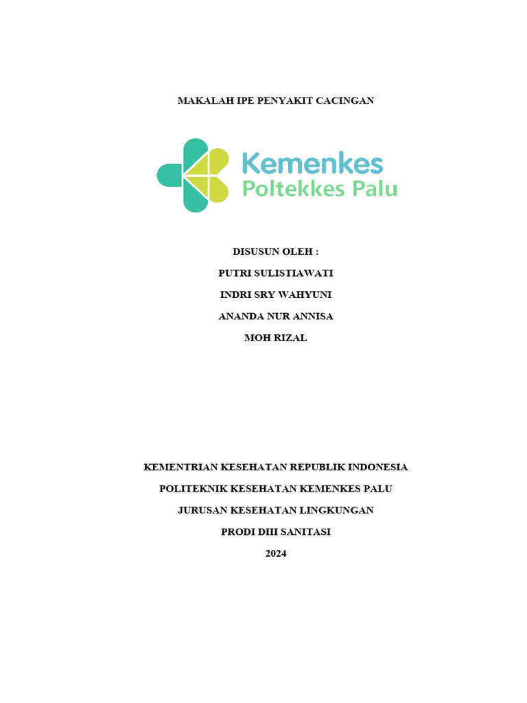 Penyakit Cacingan: Definisi dan Penanganan | PDF
