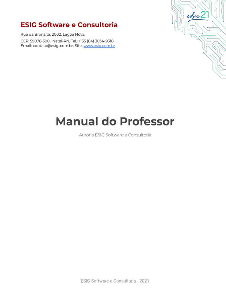 Educ 21 Manual Do Professor V20220427 | PDF | Calendário | Cálculo