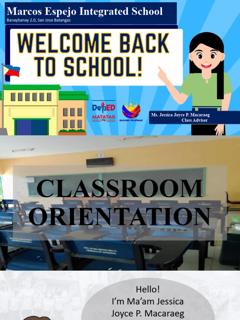 Classroom Orientation (2024-2025) | PDF