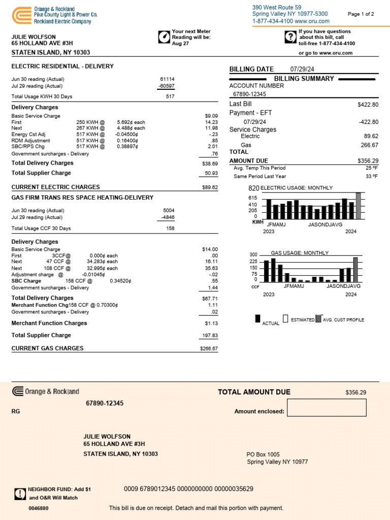 New York Utility Bill Julie Wolfson | PDF | Nature | Power (Physics)