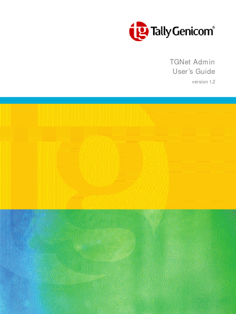 Tgnet Admin User'S Guide | PDF | Icon (Computing) | Menu (Computing)