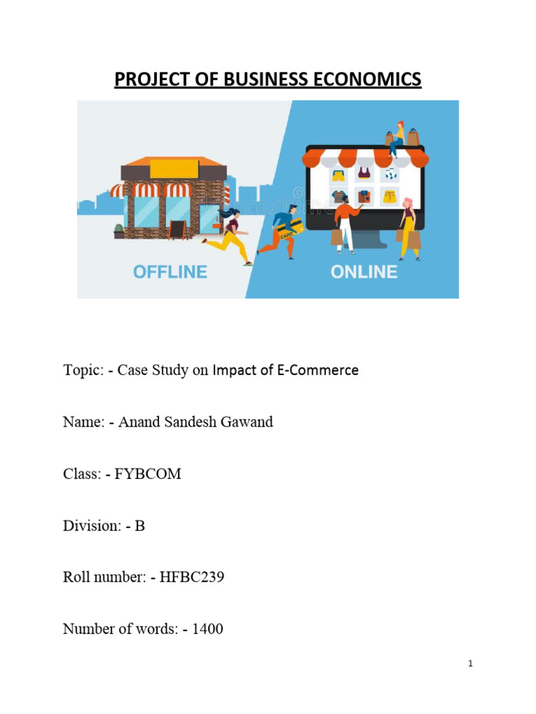 PROJECT OF BUSINESS ECONOMICS | PDF | Retail | E Commerce