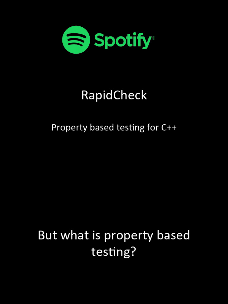 Rapidcheck Property Based Testing For C Emil Eriksson Cppcon 2015 Pdf Computer