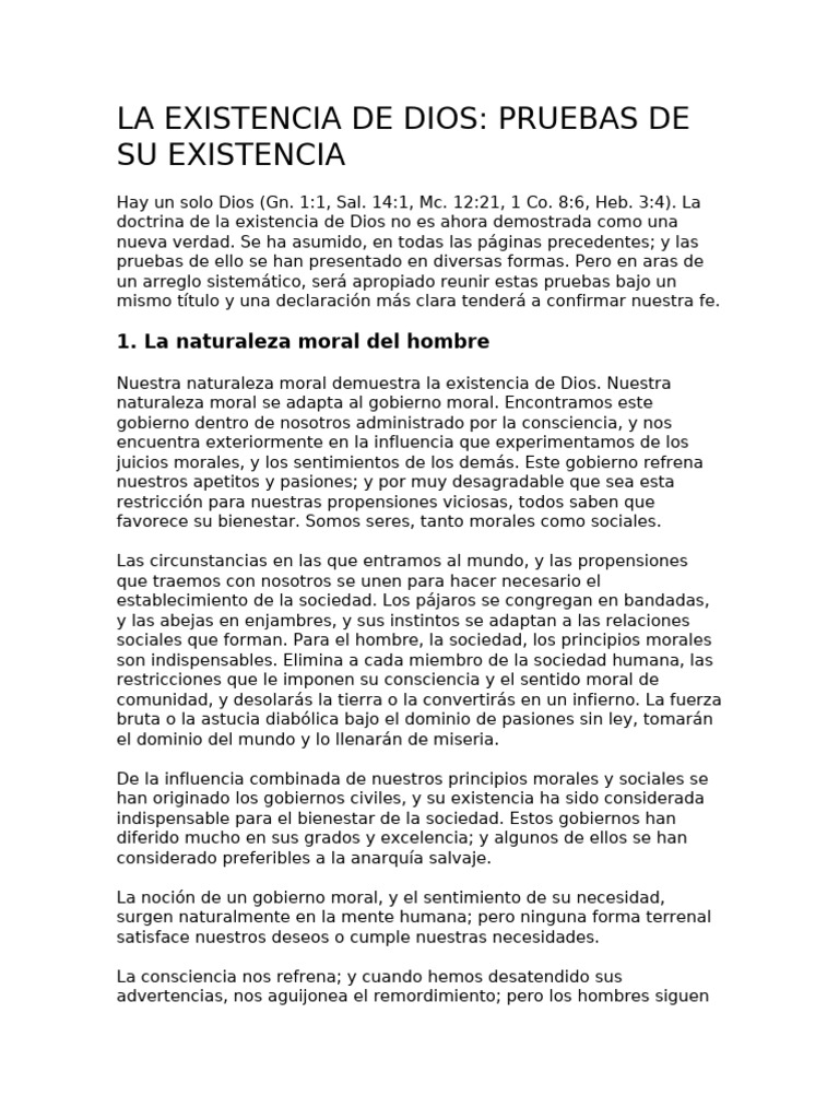 La Existencia de Dios | PDF | Dios | Existencia