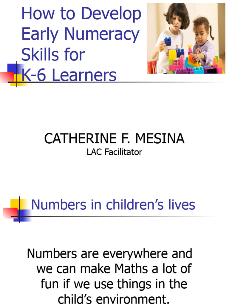 How To Develop Early Numeracy Skills For K-6 Learners | PDF ...