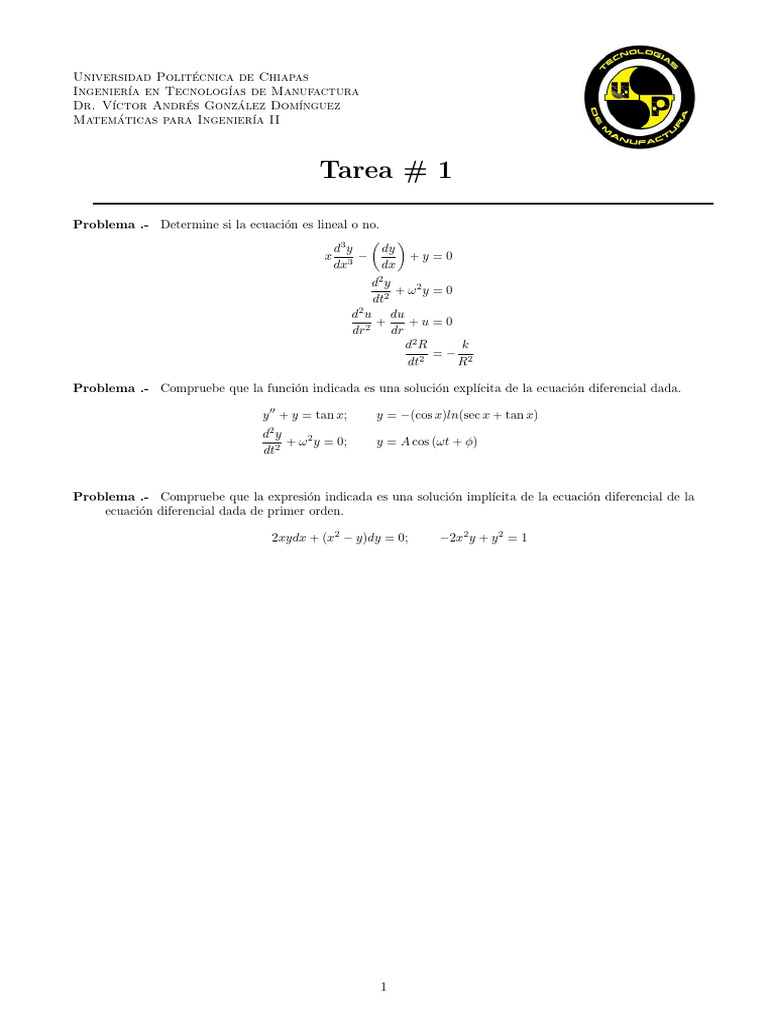 Tarea #1 | PDF