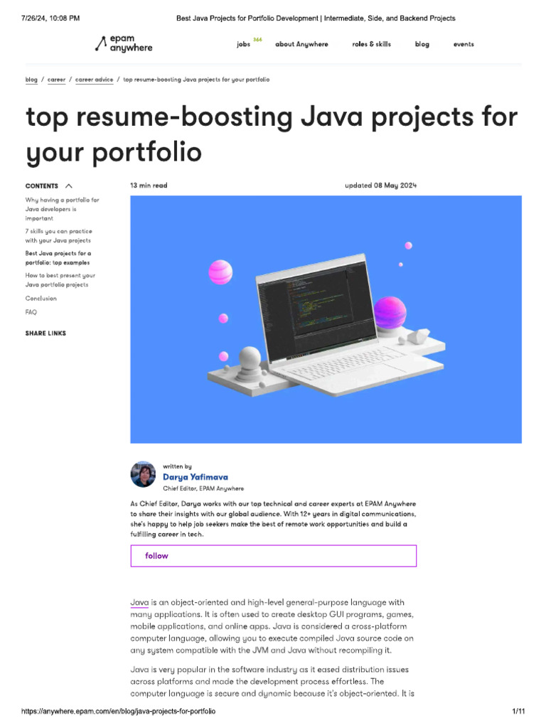 Javaprogramsportfolio | PDF