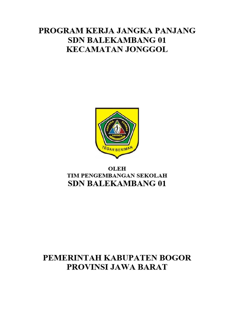 Rencana Jangka Panjang SDN Balekambang | PDF