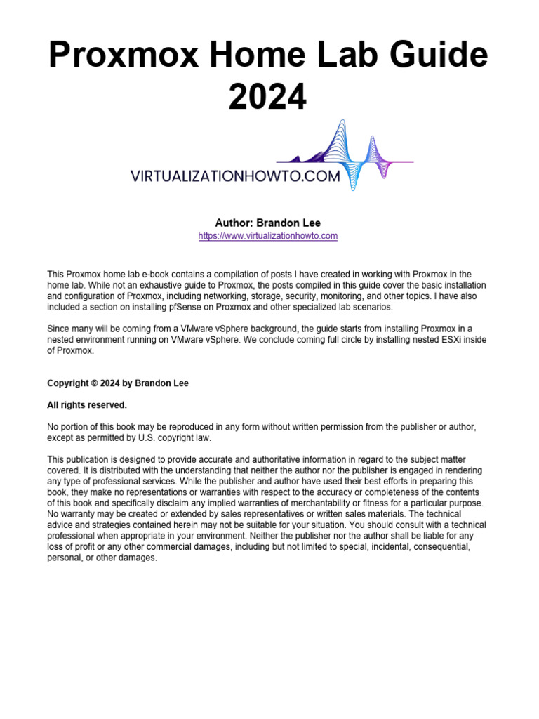 Proxmox Home Lab Guide 2024 | PDF | Virtualization | Software Repository