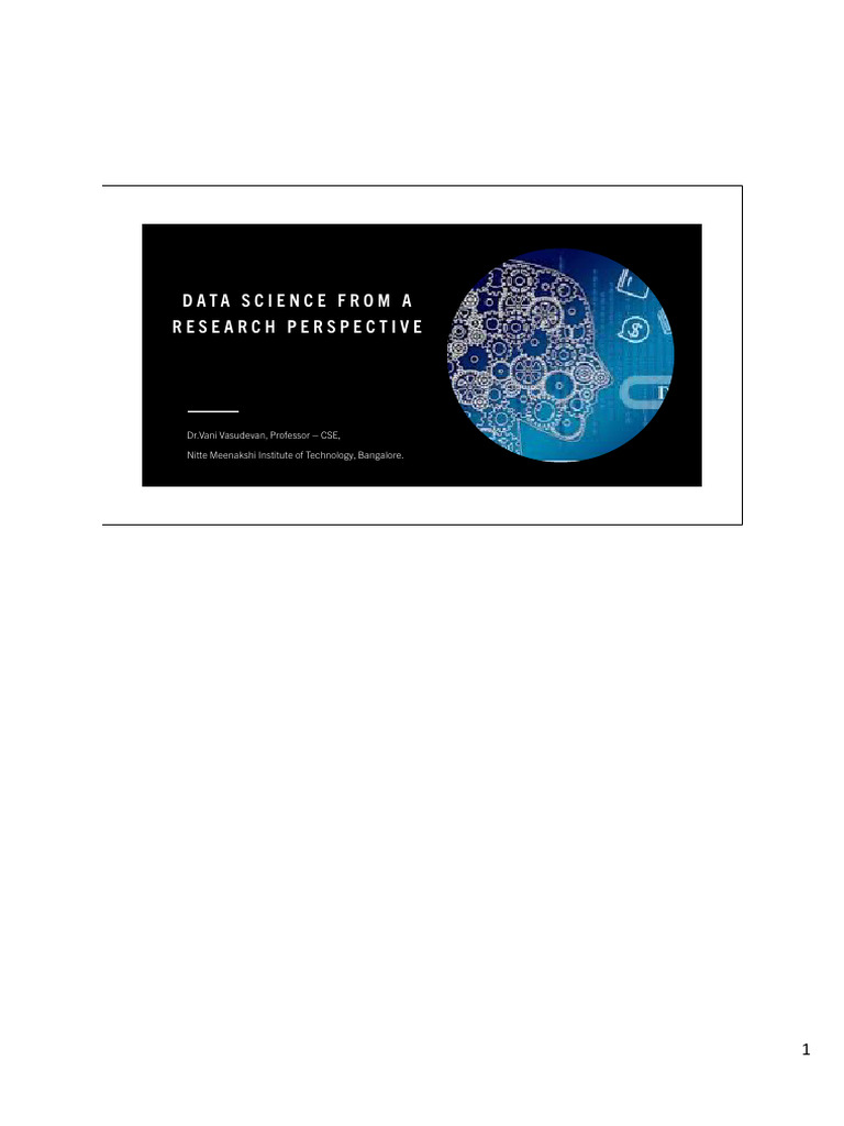 Data Science From A Research Perspective | PDF | Data Science | Statistical Classification
