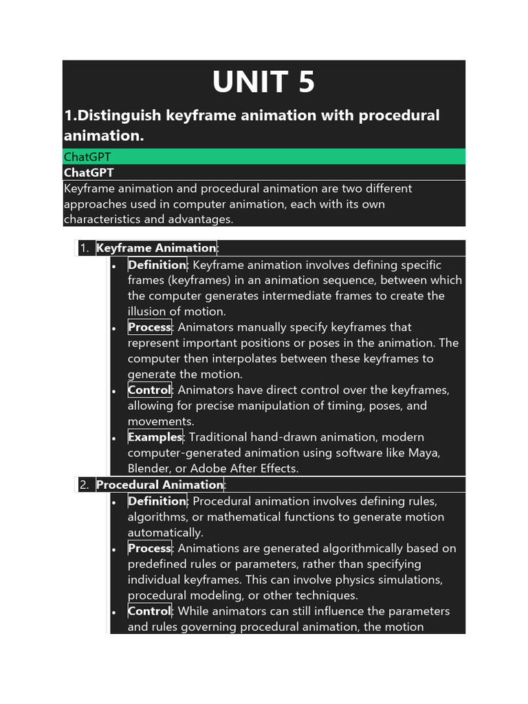 CG Unit 5 | PDF | Data Compression | Animation