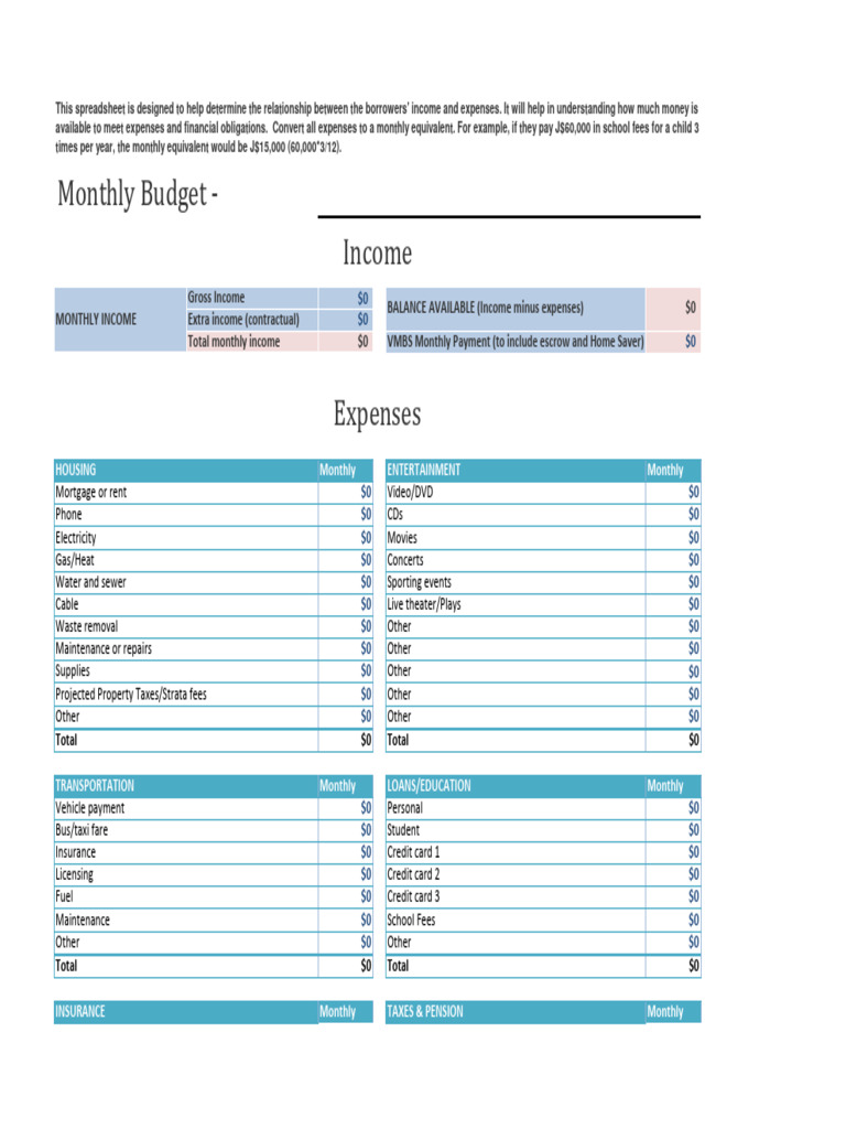 Income & Expenditure Form | PDF | Expense | Credit