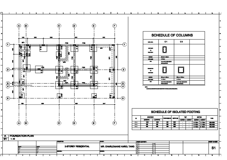 2023 0620 Ching Tang House Sheet s1 Foundation Plan Layout1 | PDF