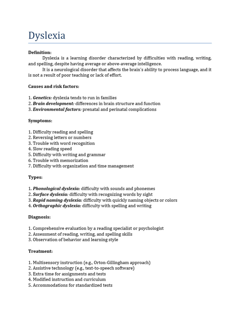 Dyslexia | PDF | Career & Growth