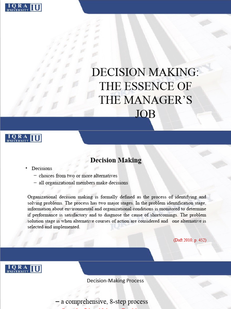 Lecture 6 | PDF | Decision Making | Cognition