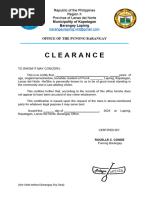 Barangay Clearance Certificate Template | PDF | Law