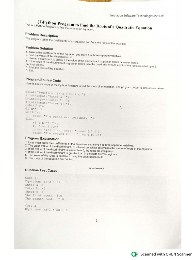 19 Question of Python | PDF