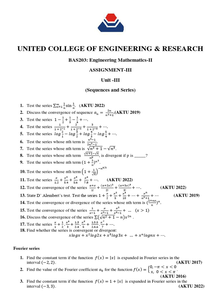MATHS-II BAS203 Unit-3 (Updated Assignment) (2015 - 2022) | PDF | Calculus | Analysis