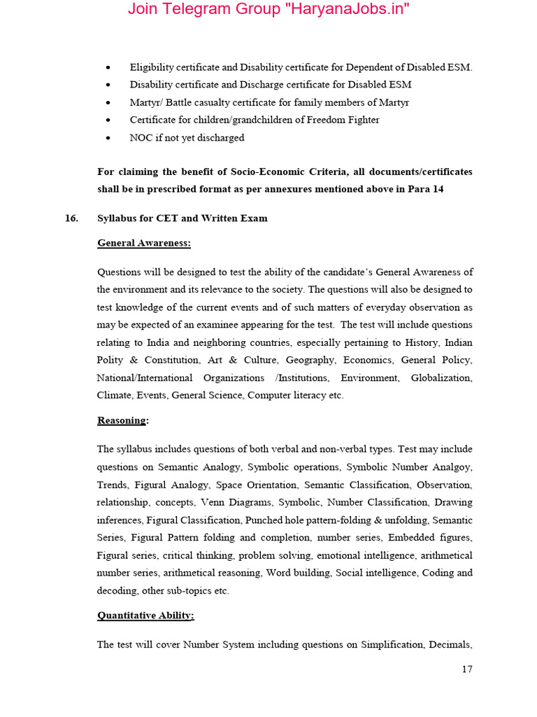 CET 01/2022 Exam Syllabus Overview | PDF | Analogy | Intelligence