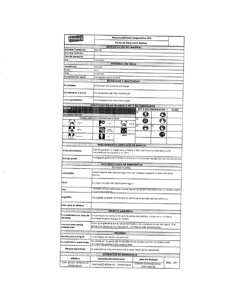 Ficha Técnica - CID 20 | PDF