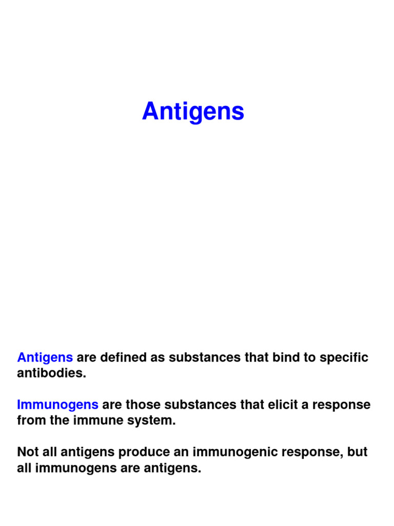 MICR 303 Immunology Lecture - Antigens | PDF | Antigen | Clinical Medicine