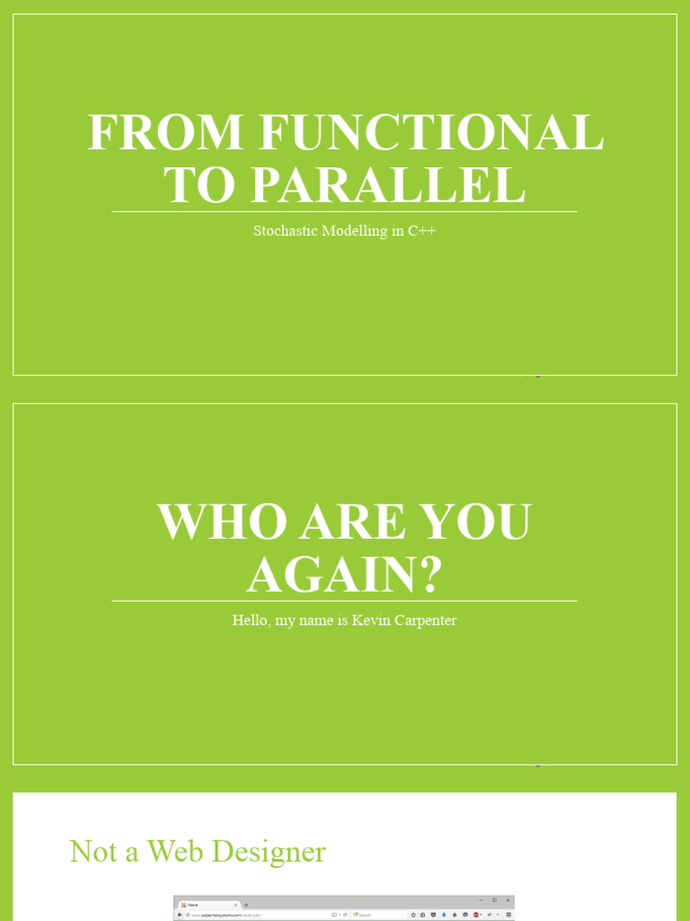 From Functional To Parallel - Stochastic Modelling in C++ - Kevin ...