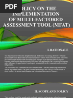 Accomplishment Report On Administering MFAT (Bilogo ES, Taysan District ...