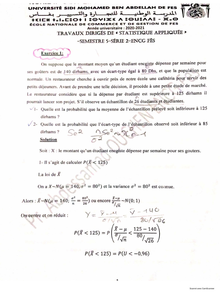 Corr. Série 2 | PDF