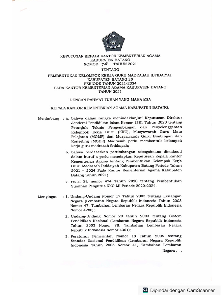 Pokja KKG Mi Batang 20 | PDF