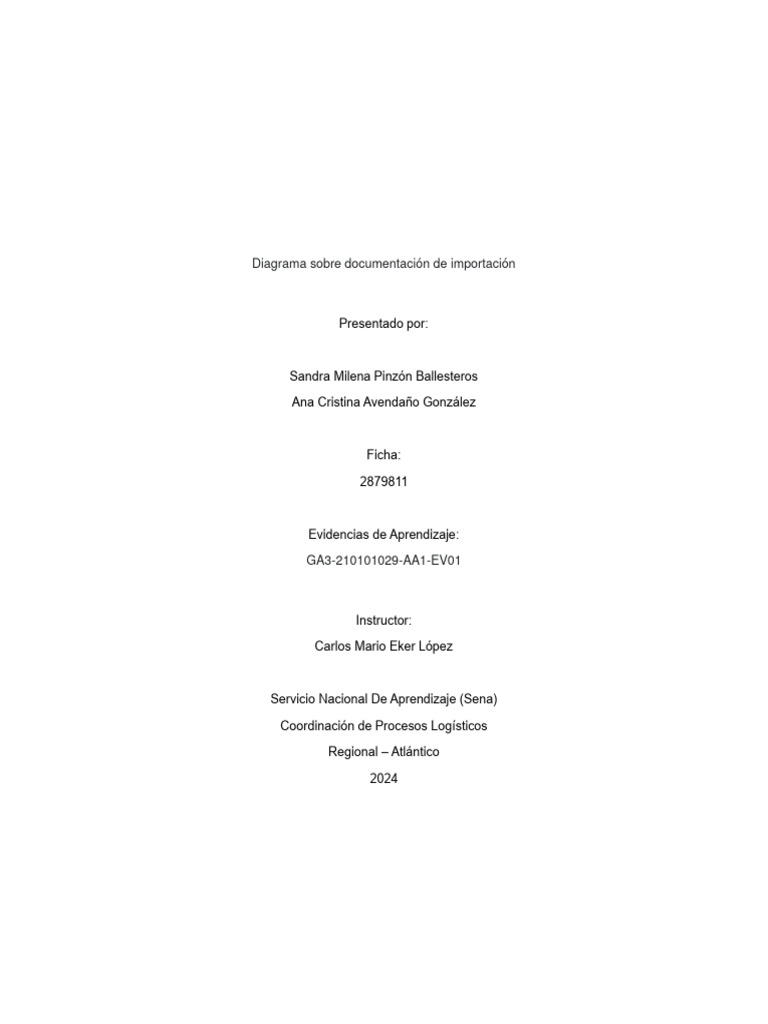 Diagrama Sobre Documentación de Importación GA3-210101029-AA1-EV01 | PDF | aduana | Arancel