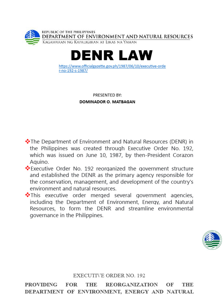 Denr Law | PDF | Earth Sciences | Natural Environment