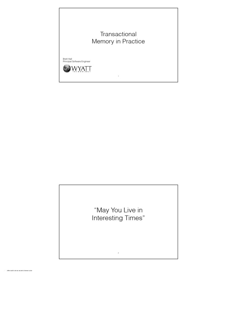 Transactional Memory Explained | PDF | Database Transaction | C++