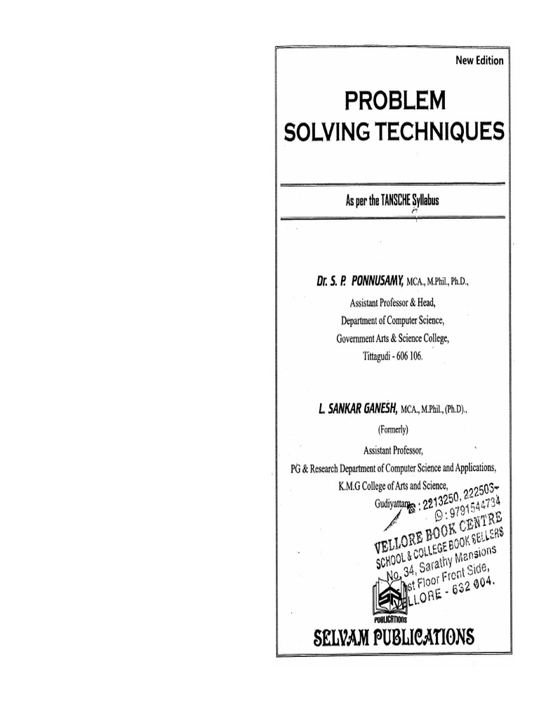 Problem Solving Techniques Pdf