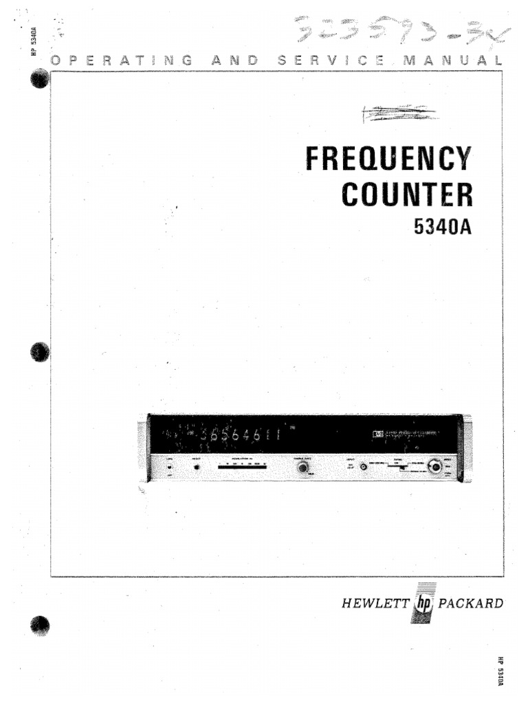 HP 5340A Operation Only | PDF