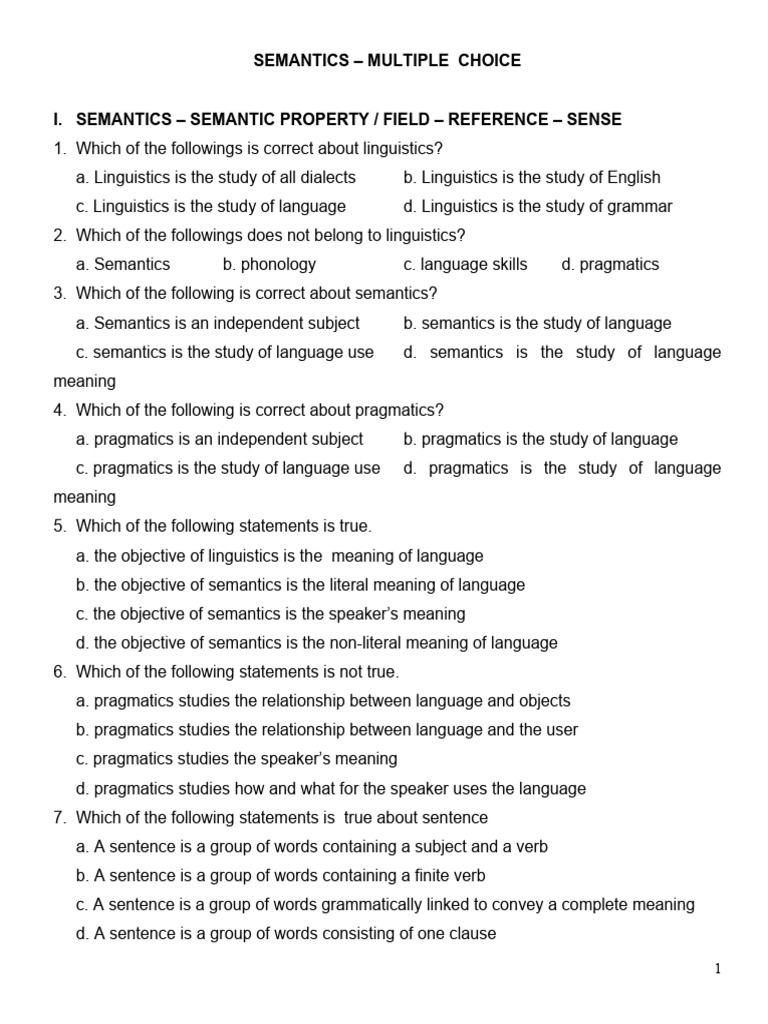 ôn tập | PDF | Linguistics | Semantics