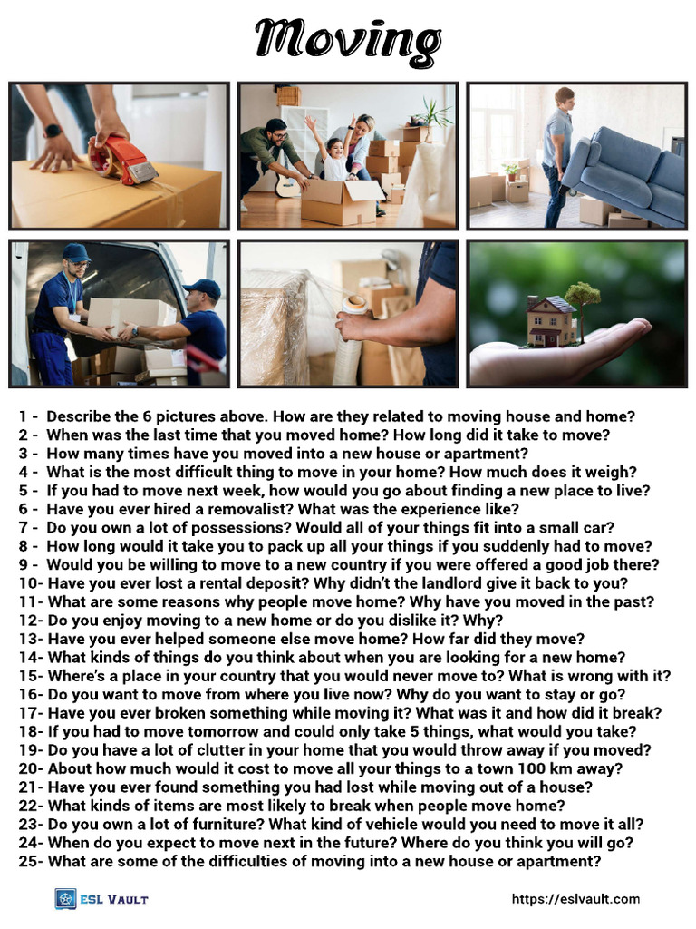 25 Conversation Questions About Moving | PDF