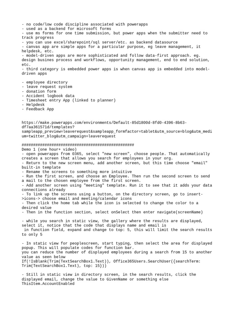 Powerapps Tut | PDF | Share Point | Parameter (Computer Programming)