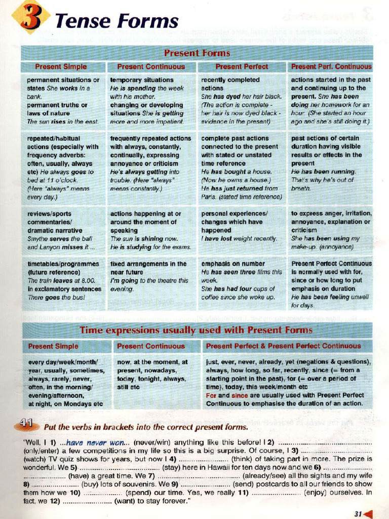 Present Tenses | PDF