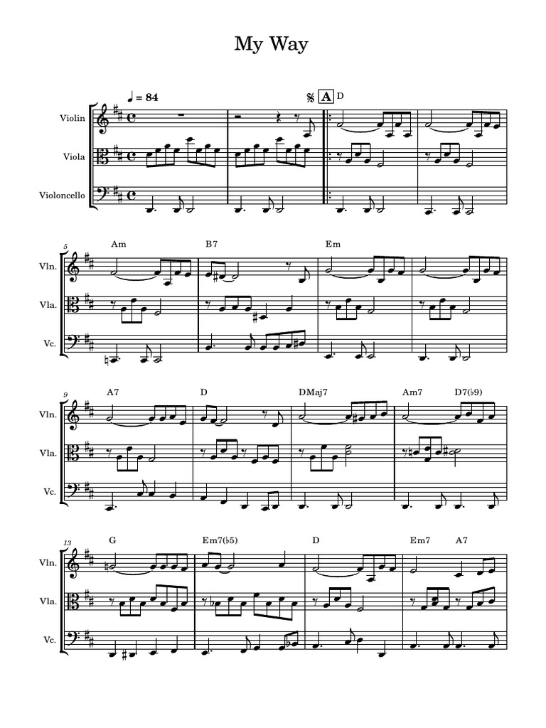 My Way | PDF | String Instruments