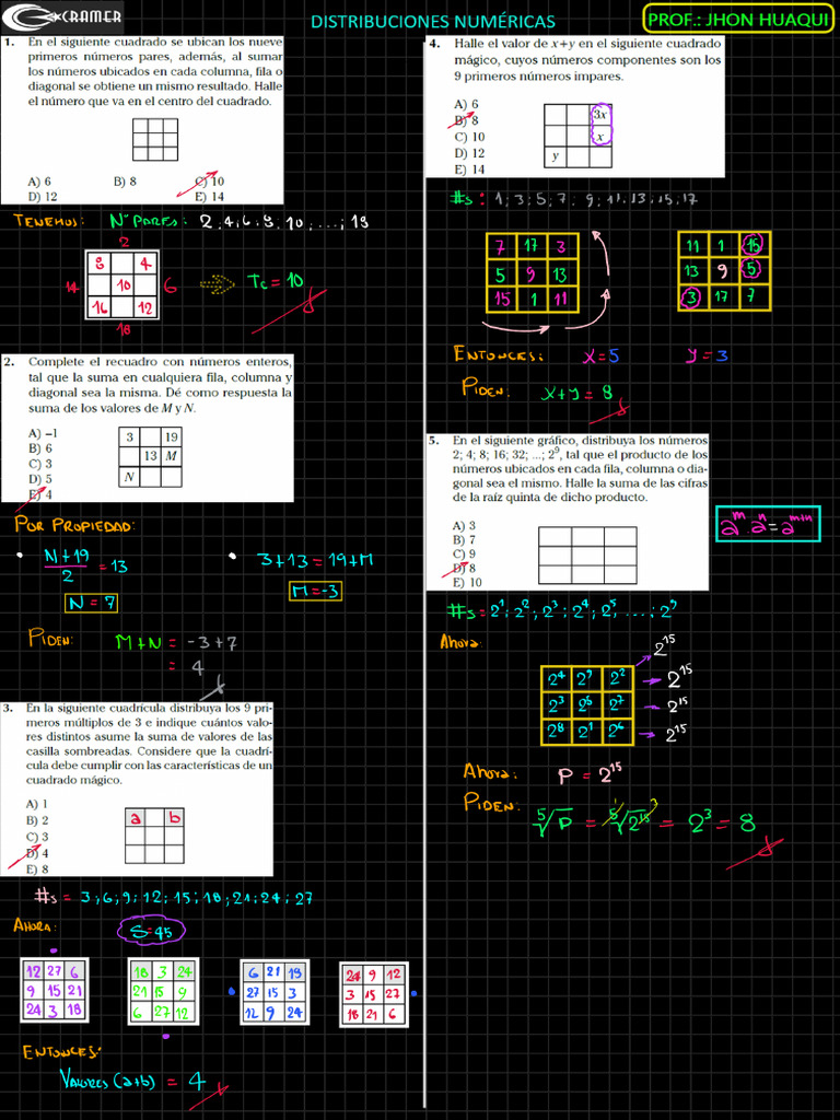 Semana 01-Distribuciones Numéricas-Preu-Solucionario | PDF