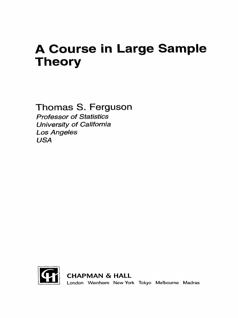 Large Sample Theory | PDF