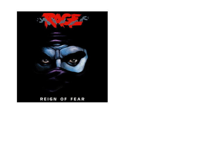 Rage - 1986 - Reign of Fear | PDF