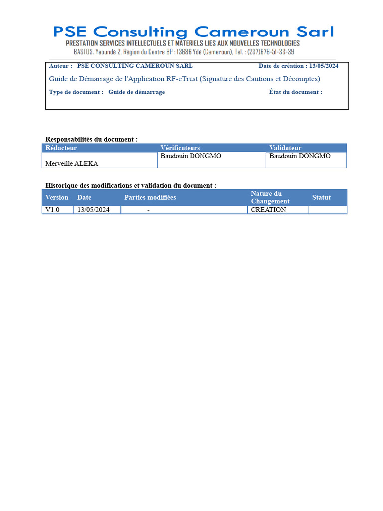 Guide de démarrage RF-eTrust | PDF | Application | Certificat électronique