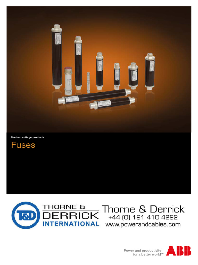 ABB-MV-HV-Fuses-Catalogue_removed | PDF | Fuse (Electrical) | Transformer