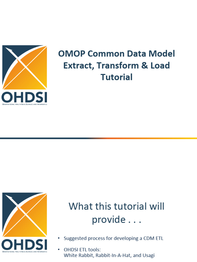 OMOP CDM ETL Tutorial Overview | PDF | Comma Separated Values | Metadata