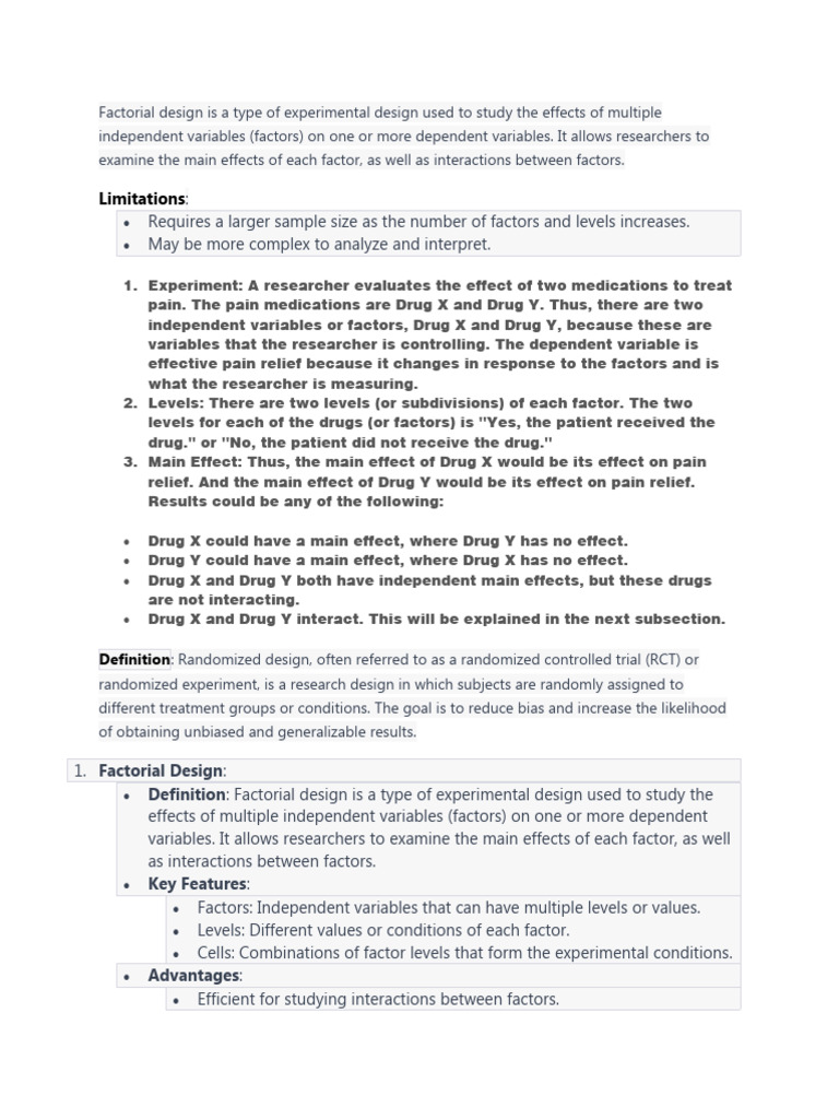Factorial Design Is A Type of Experimental Design Used To Study The Effects of Multiple ...