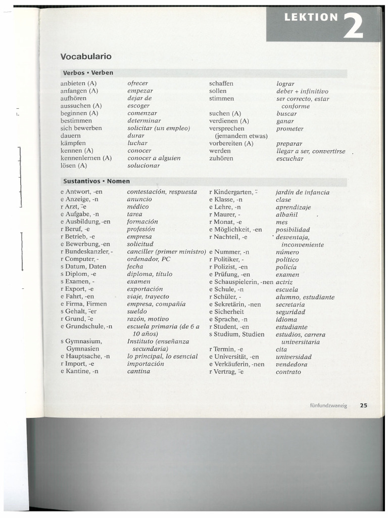 A2 Th2 L2 Erklärungen Spanisch | PDF