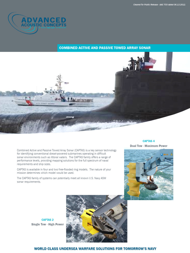 World Class Undersea Warfare Solutions For Pdf Sonar Anti